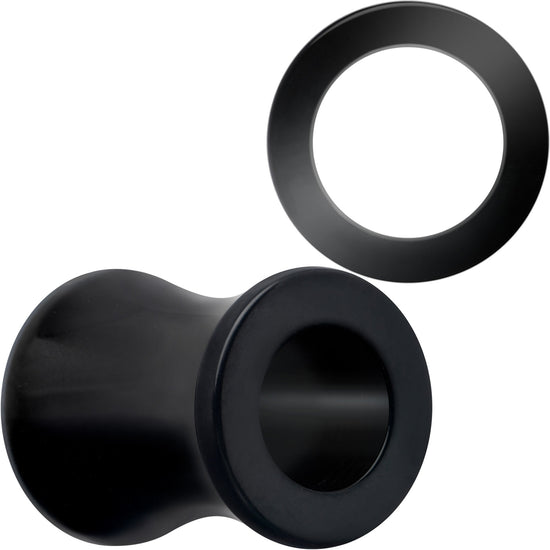 Black Hand Polished Double Flare Tunnel Plug Set 6mm to 25mm – Glowri